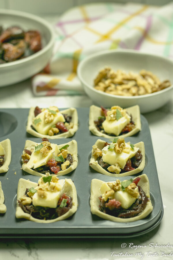 Caramelised Onion, Fig And Brie Tart Appetizer - Tantalise My Taste Buds