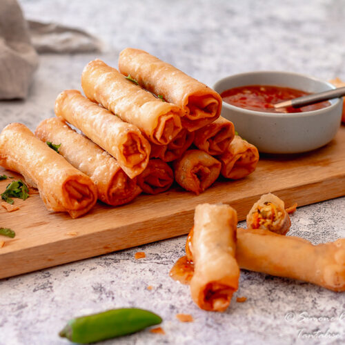 Cape Malay Chicken Spring Roll Recipe - Tantalise My Taste Buds